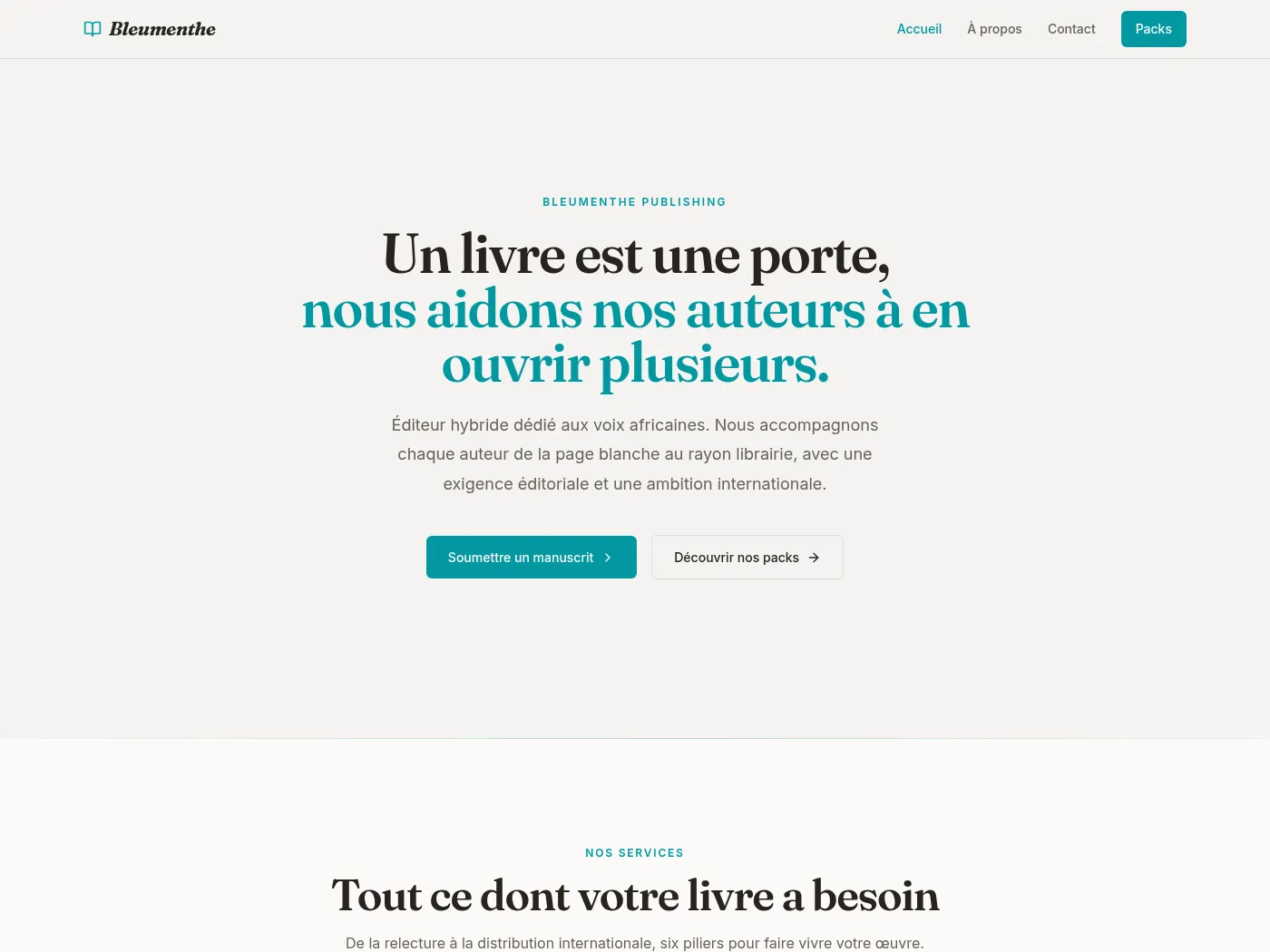 Bleumenthe Publishing Site