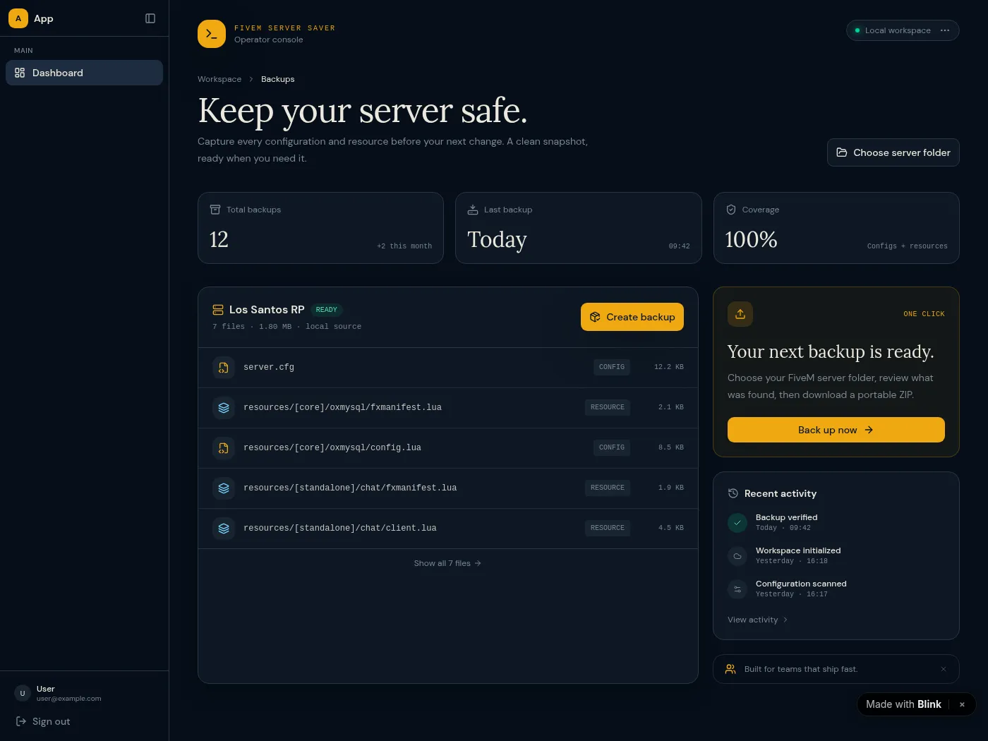FiveM Server Saver