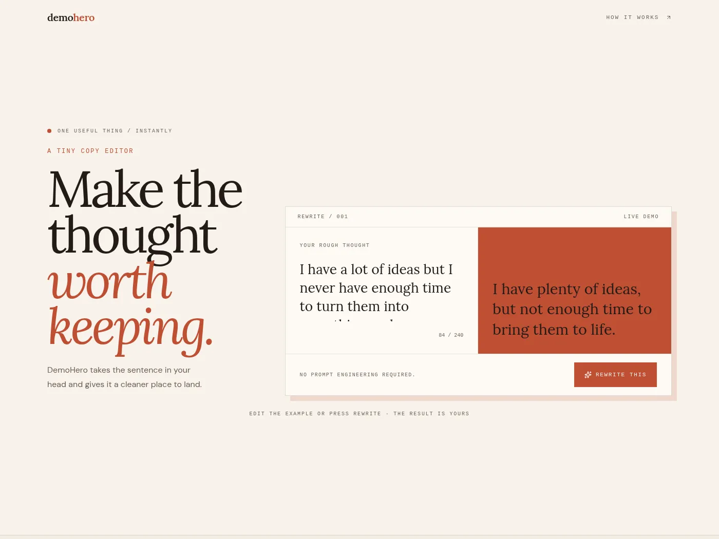 DemoHero Landing Page