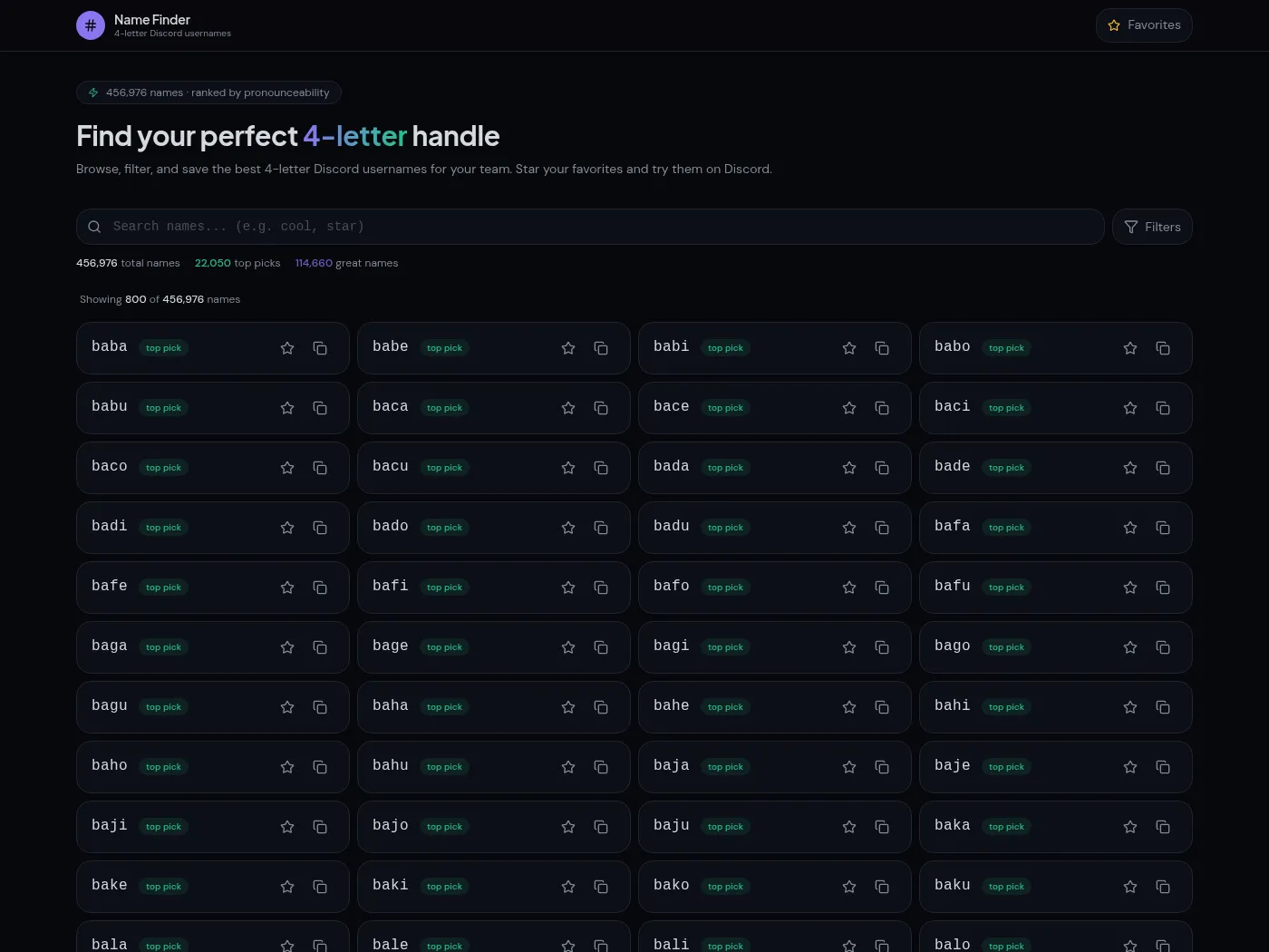 Discord Name Finder