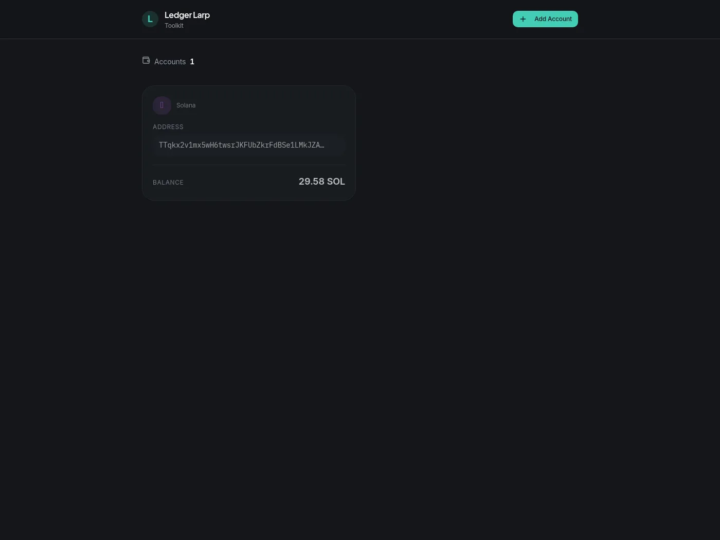Ledger Larp Toolkit
