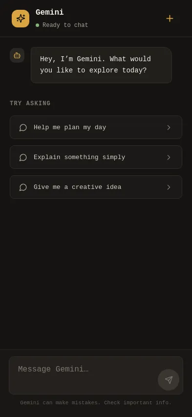 Gemini AI Chat Mobile