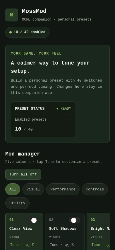 MCPE Mod Client Pro