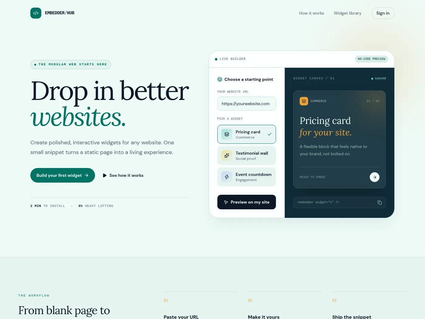 Web Embedder Hub