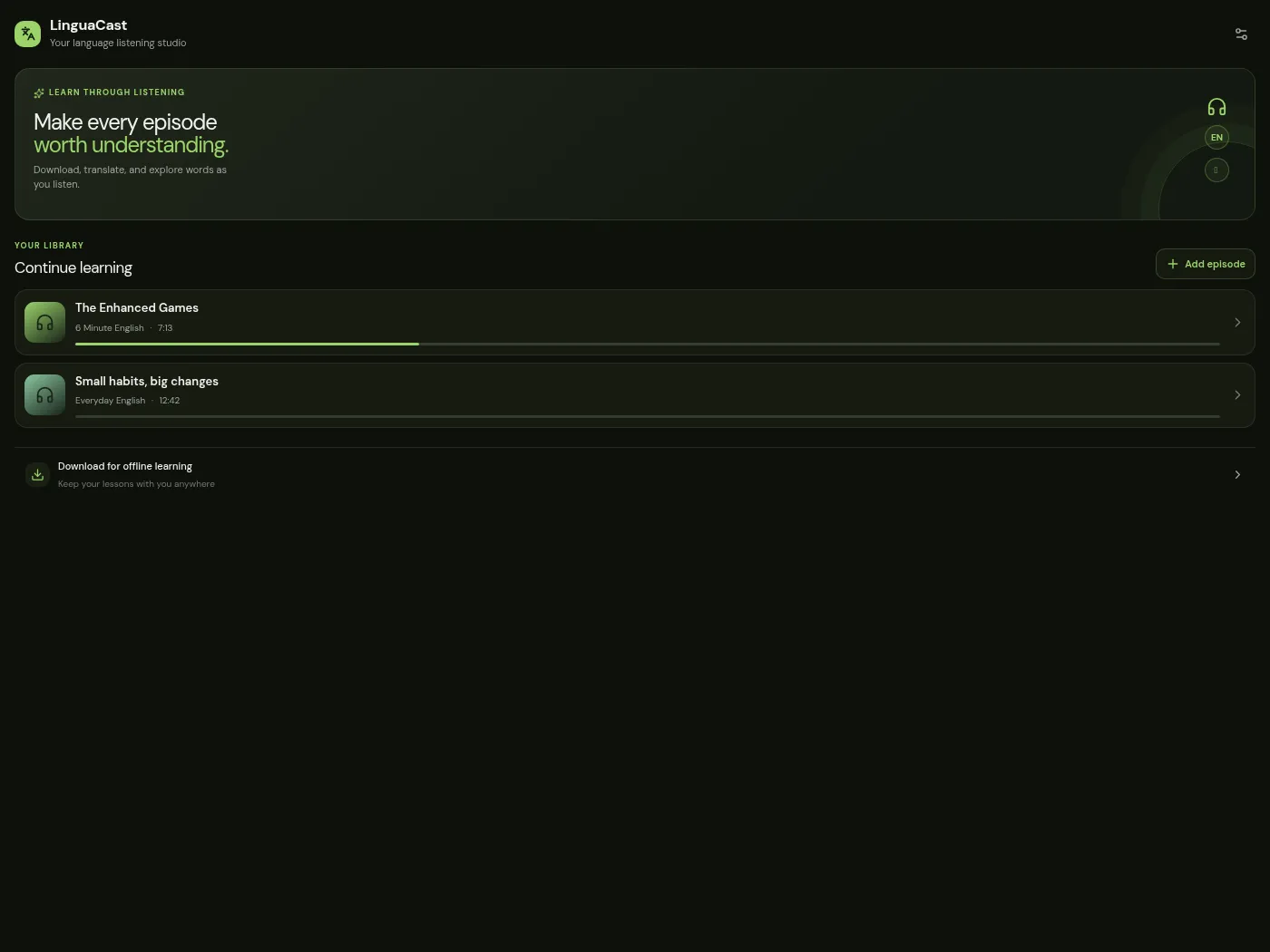 LinguaCast Chrome Extension