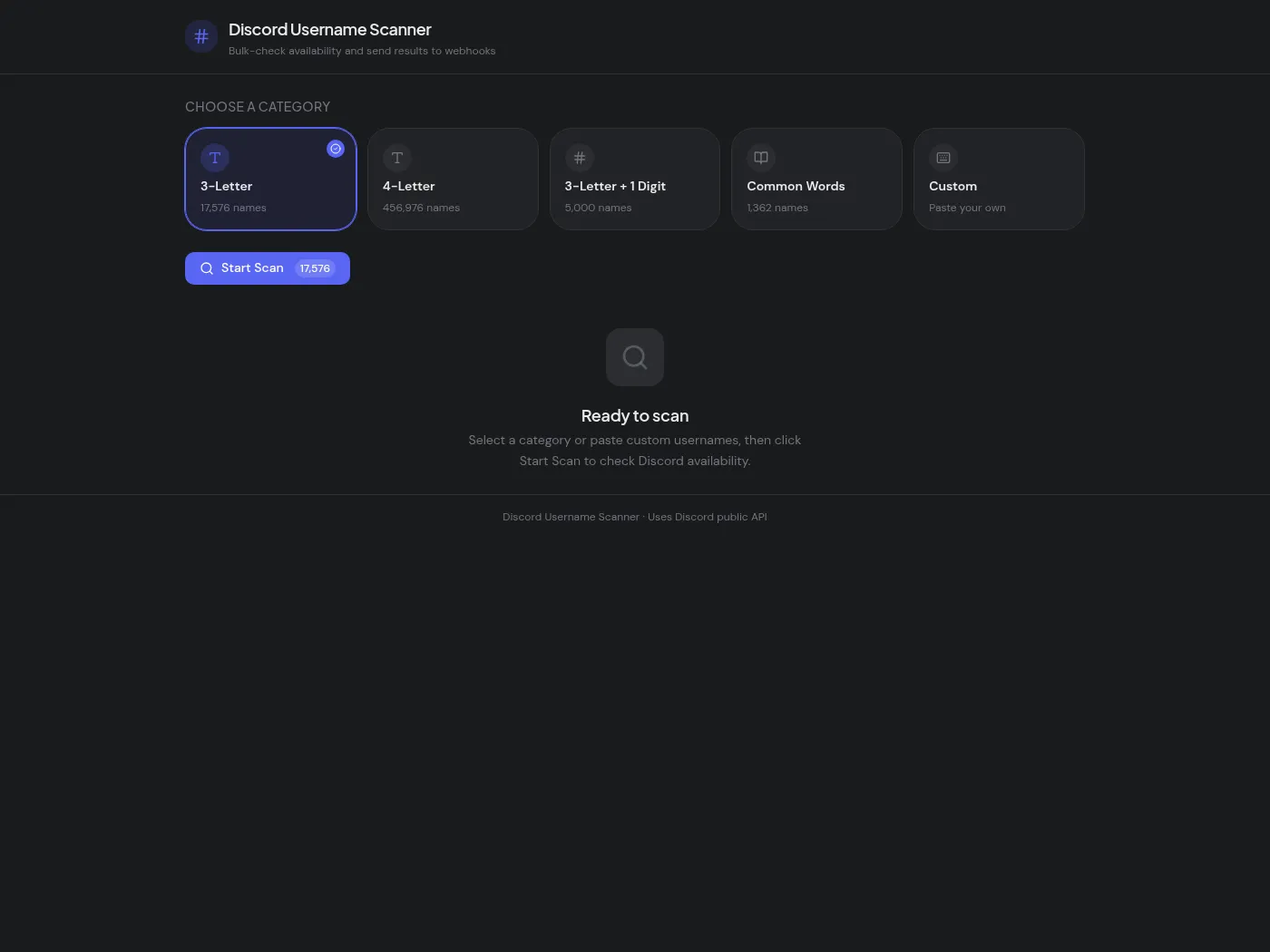 Discord Username Scanner