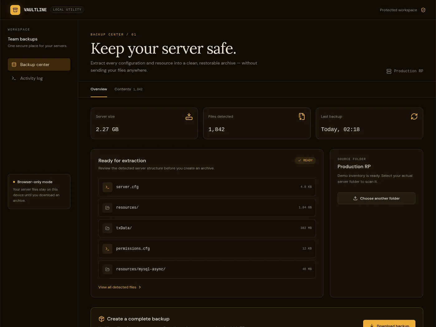 FiveM Server Backup Tool