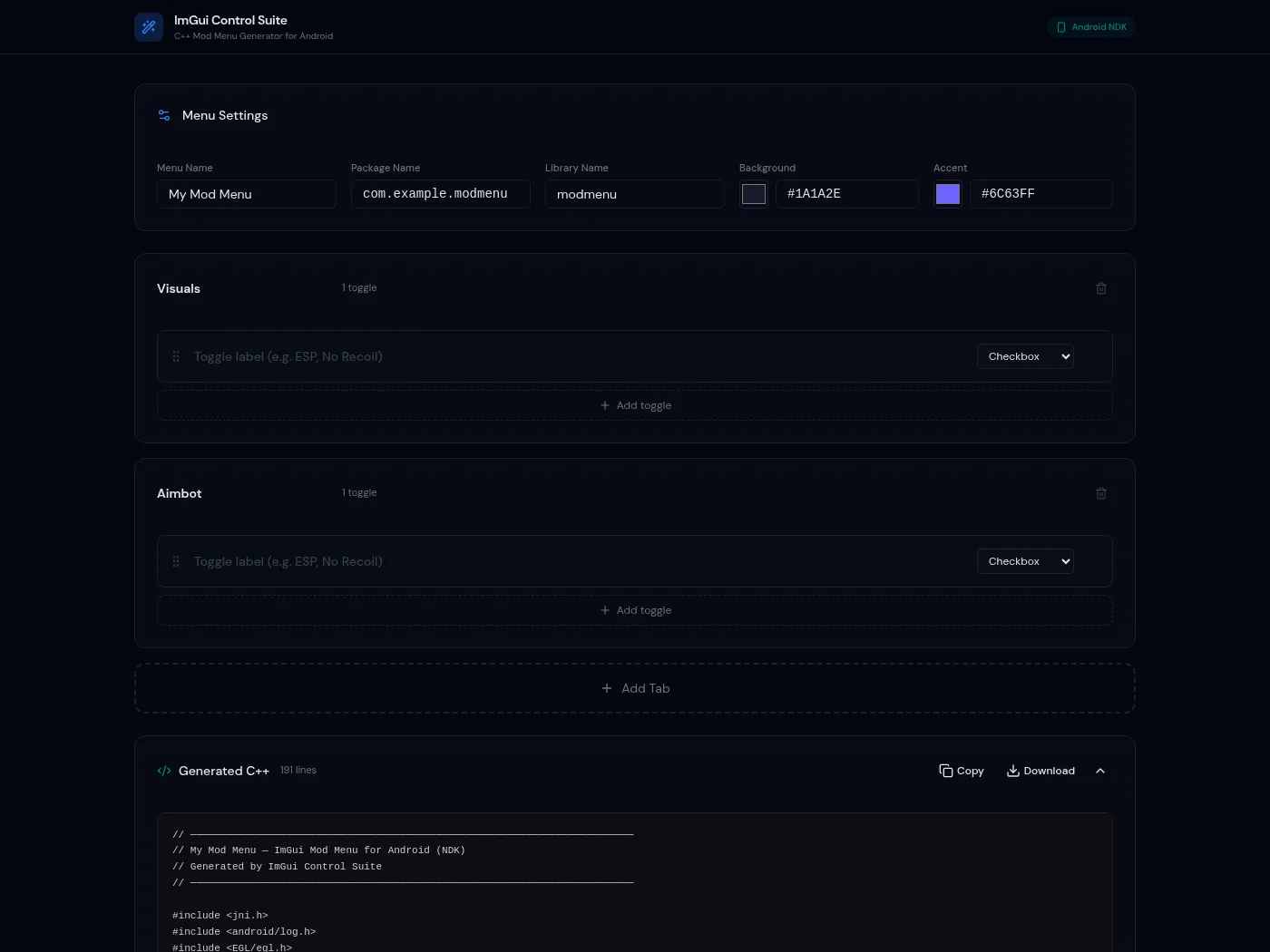 ImGui Control Suite