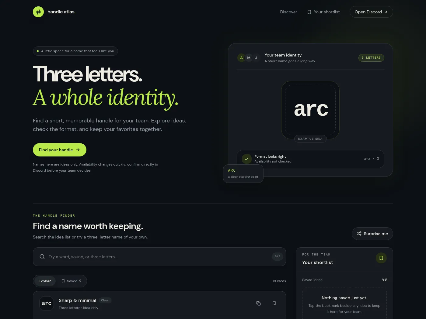 Rare Discord Handle Finder