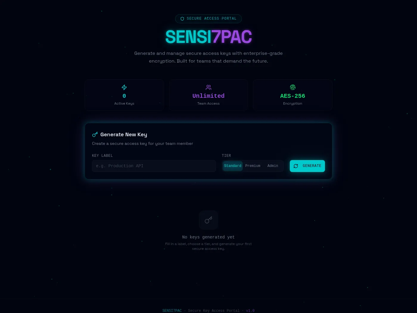 SENSI7PAC Portal
