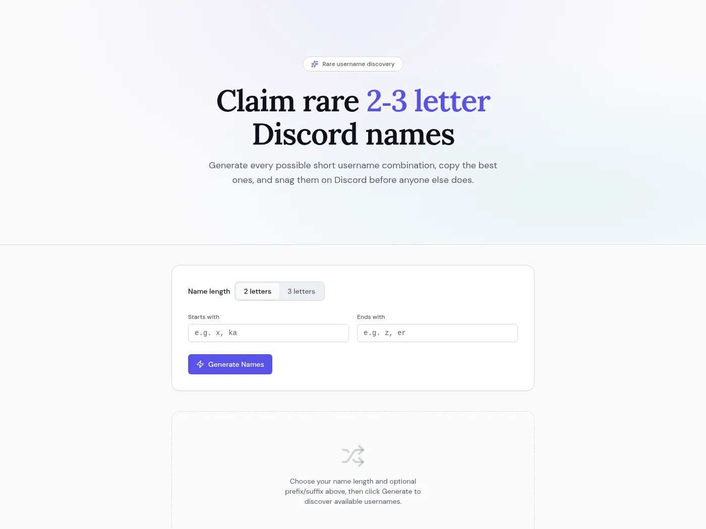 Discord Name Finder