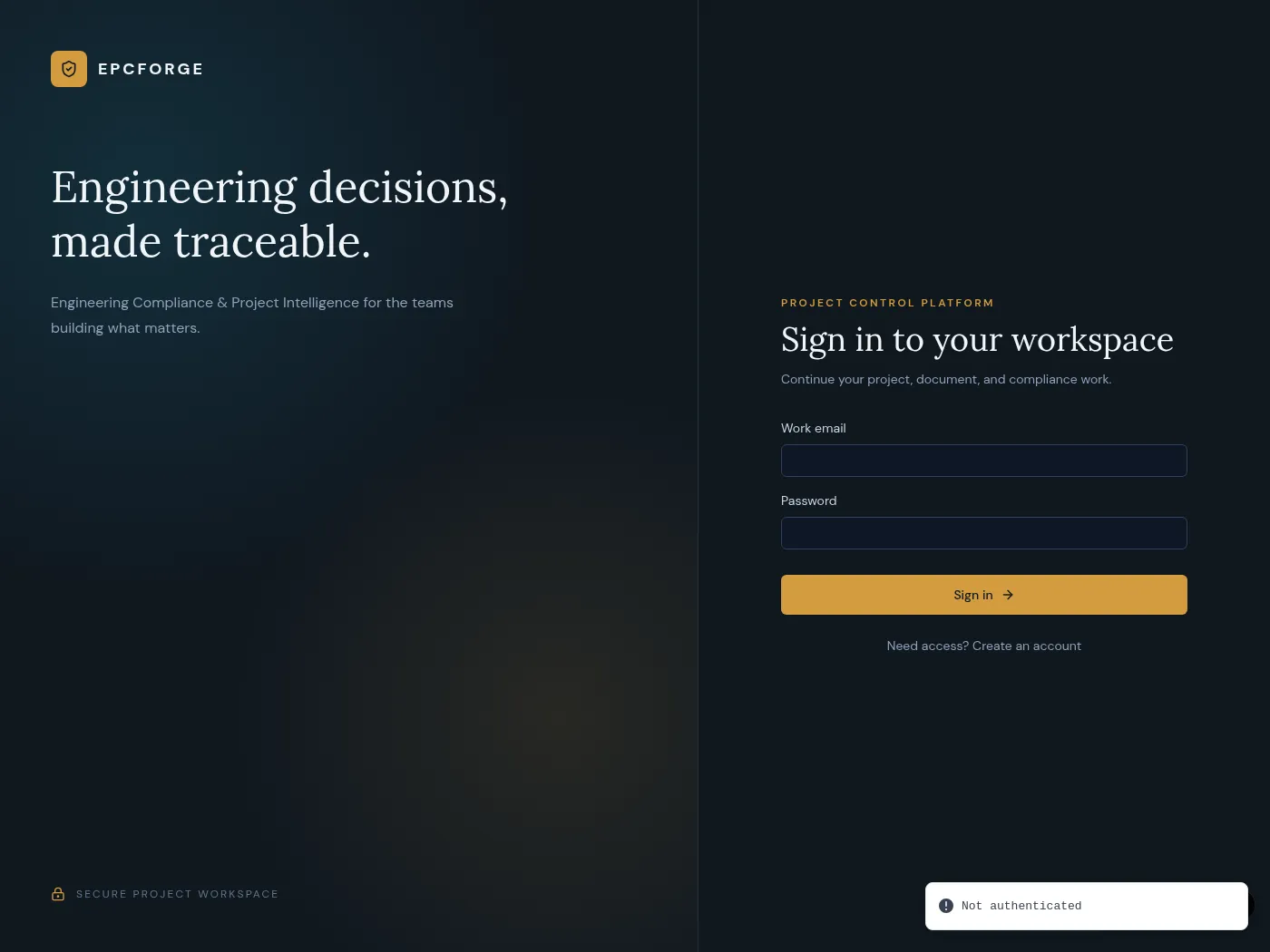 EPCFORGE Compliance Platform