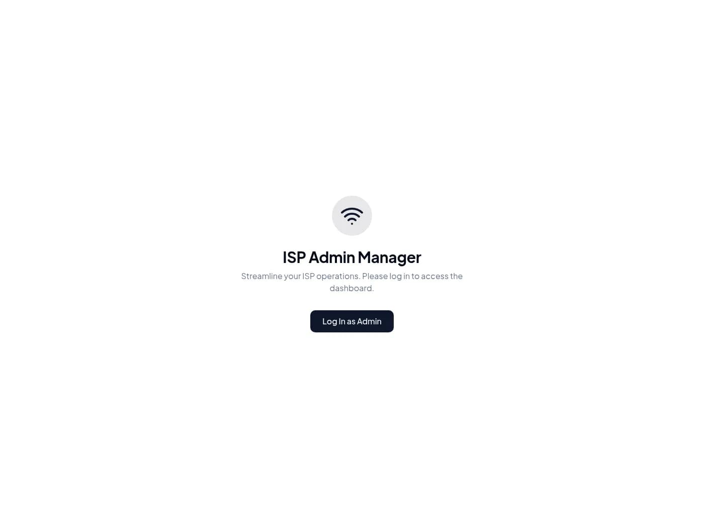 ISP Admin Manager