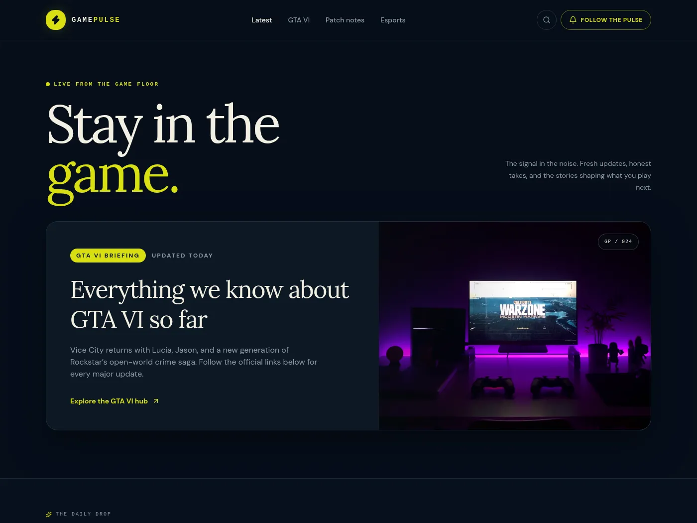 GamePulse Updates