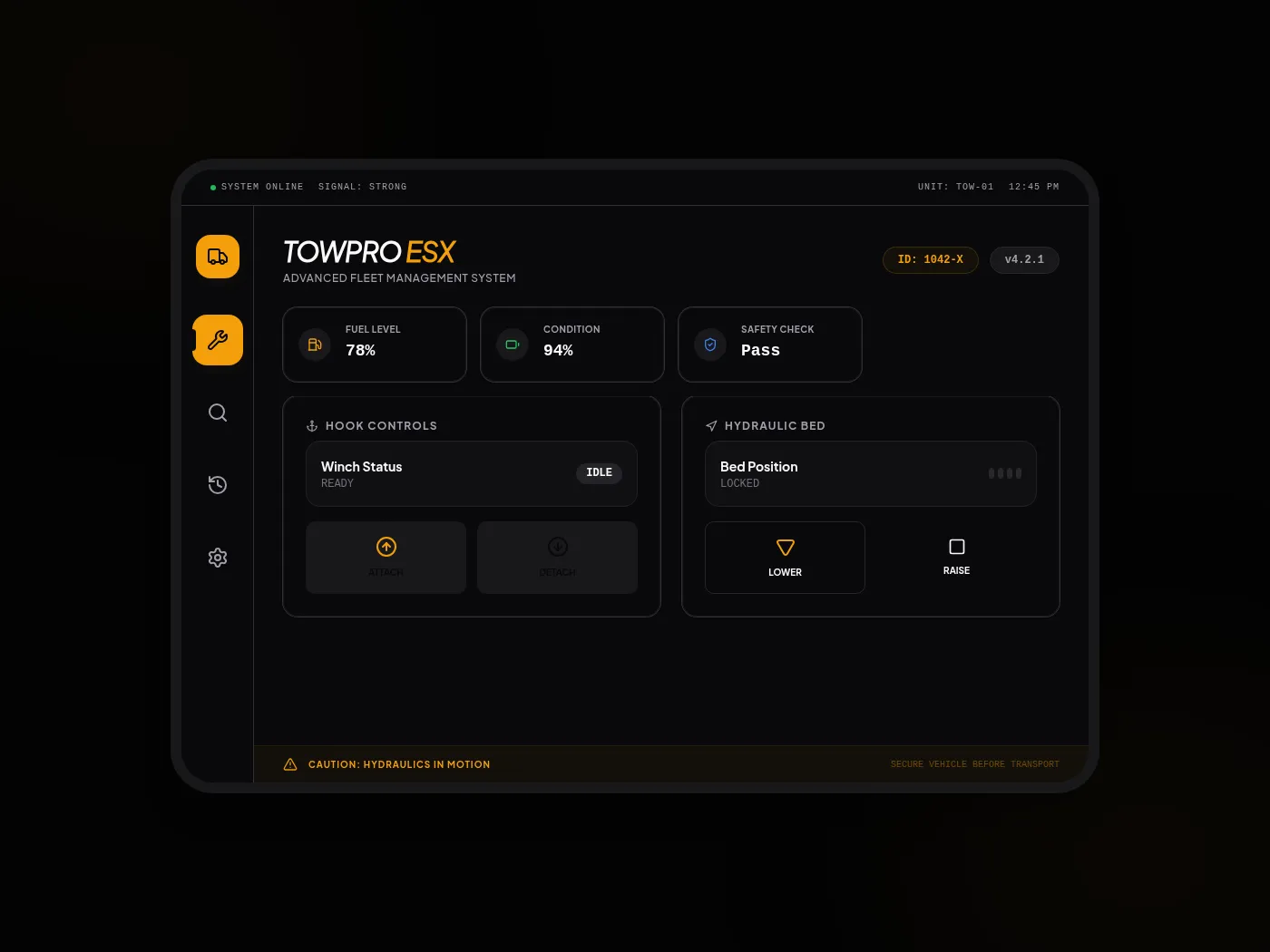 TowPro ESX Dashboard