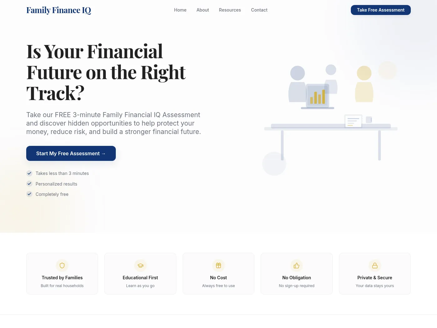 Family Finance IQ Landing