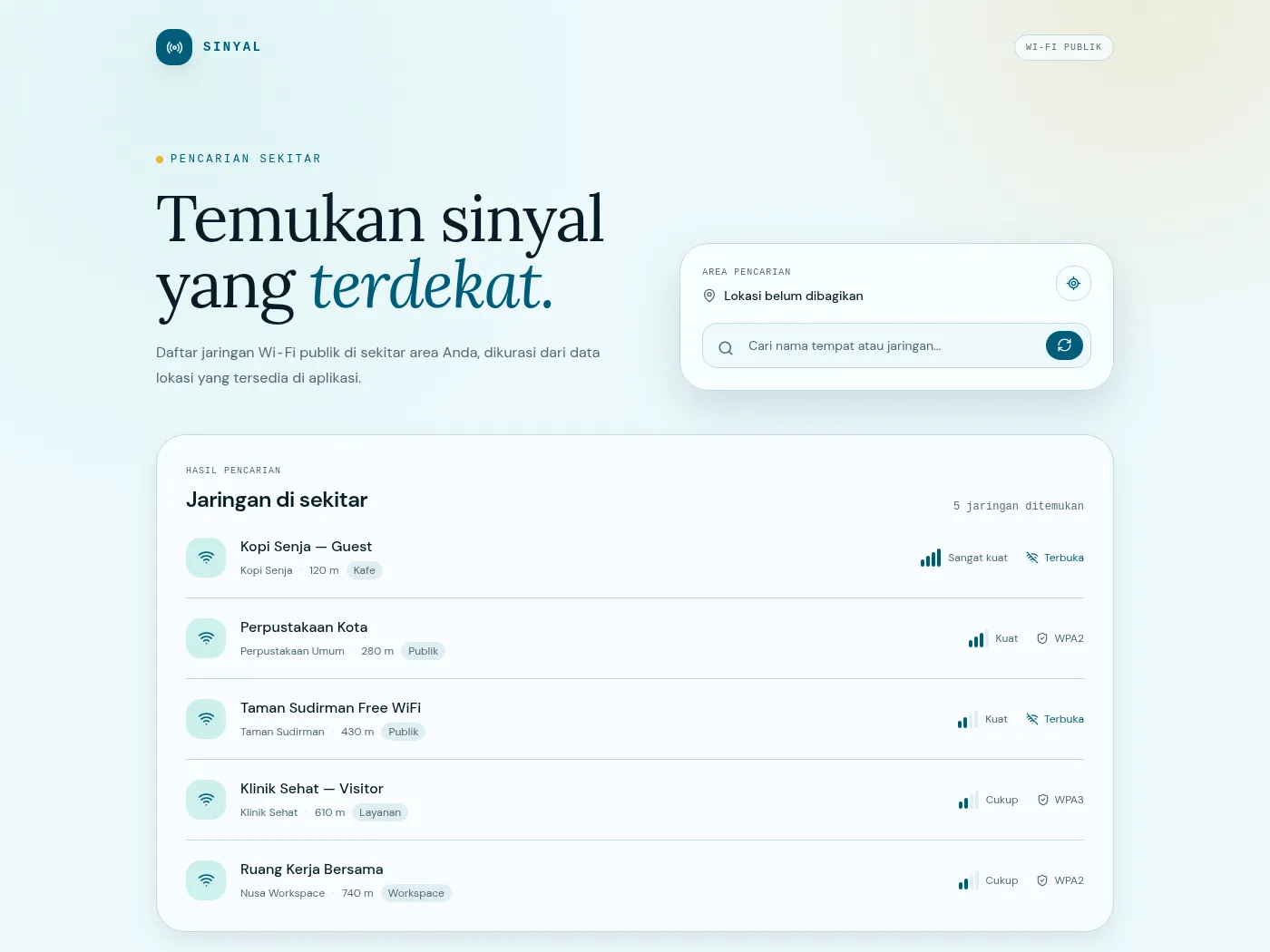 Wi-Fi Finder Webapp