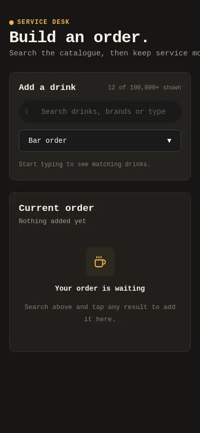 Drink Order Animator