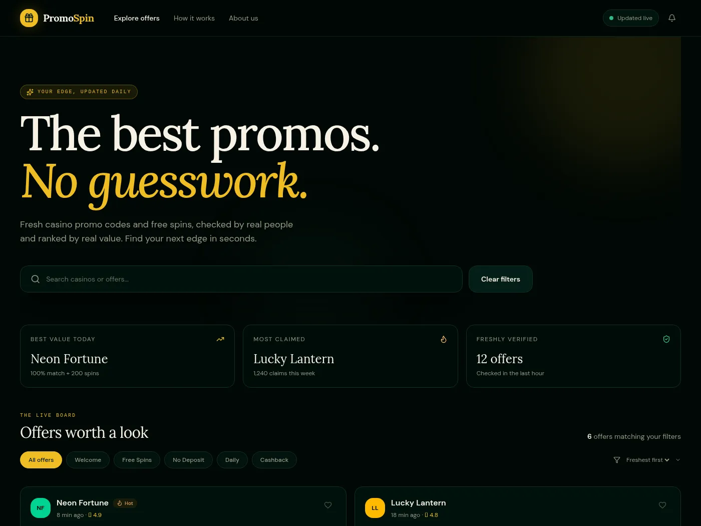 PromoSpin Tracker