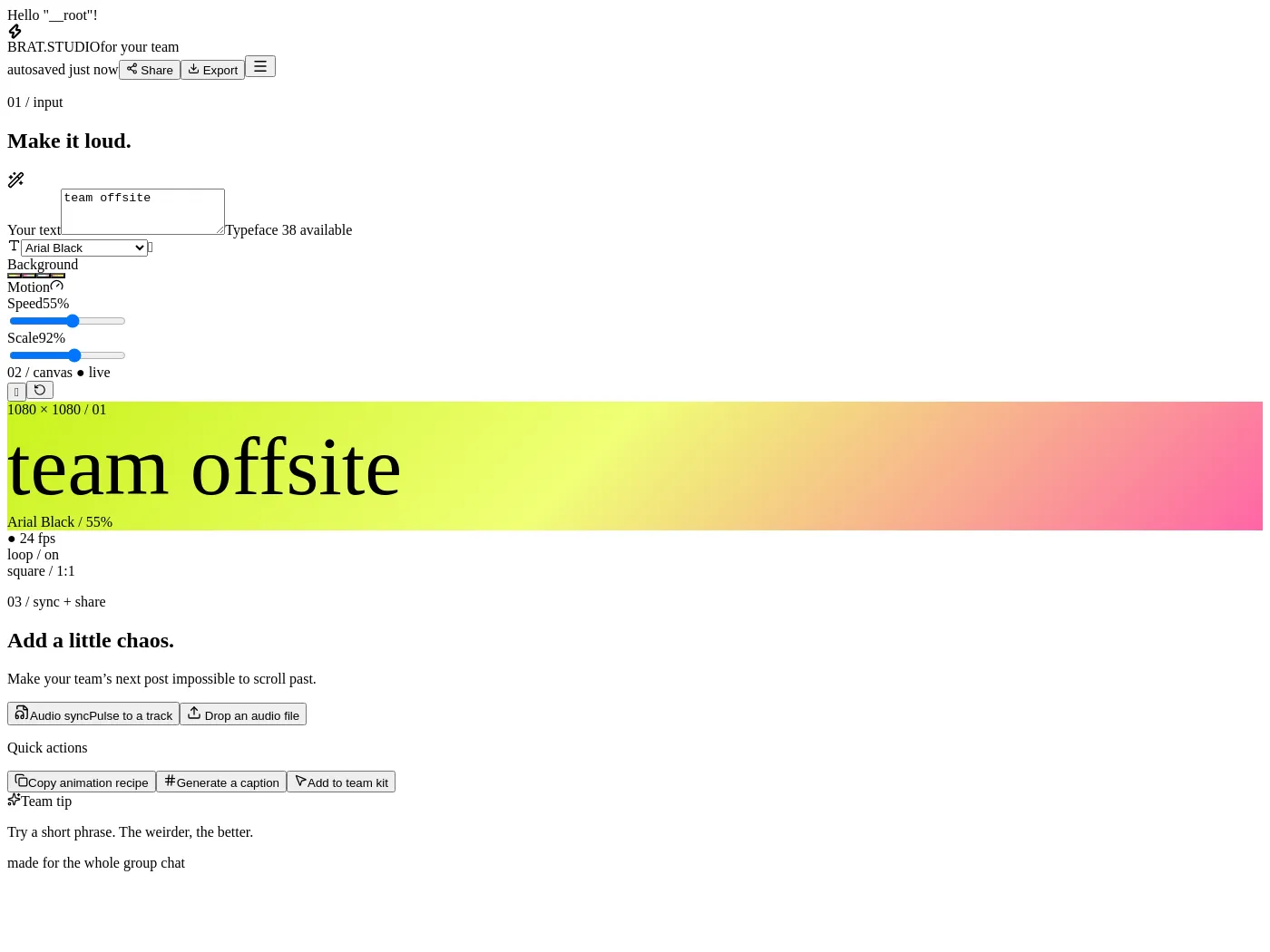 BRAT Text Animator