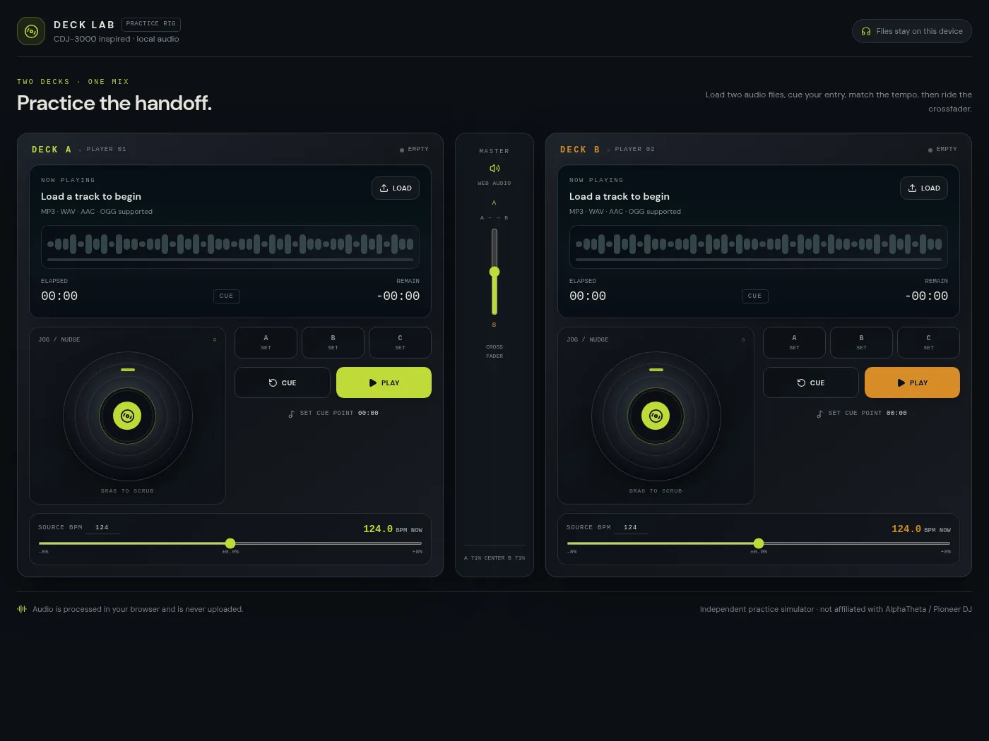 CDJ-3000 DJ Deck Emulator