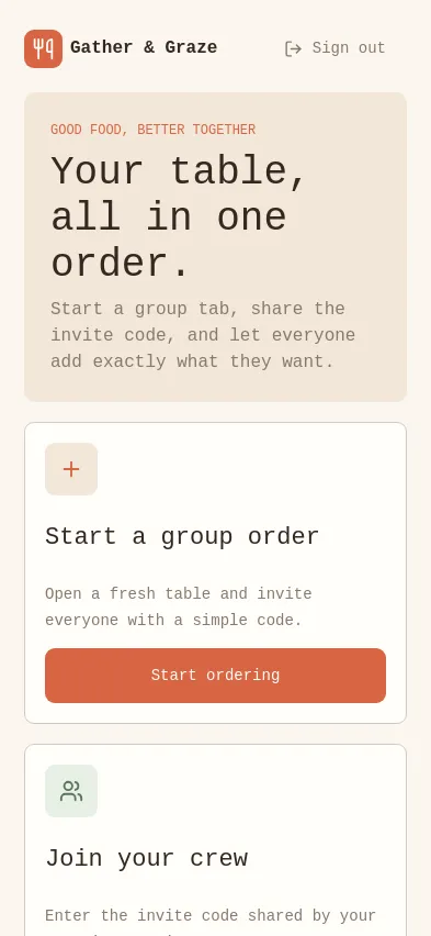 Group Order Manager