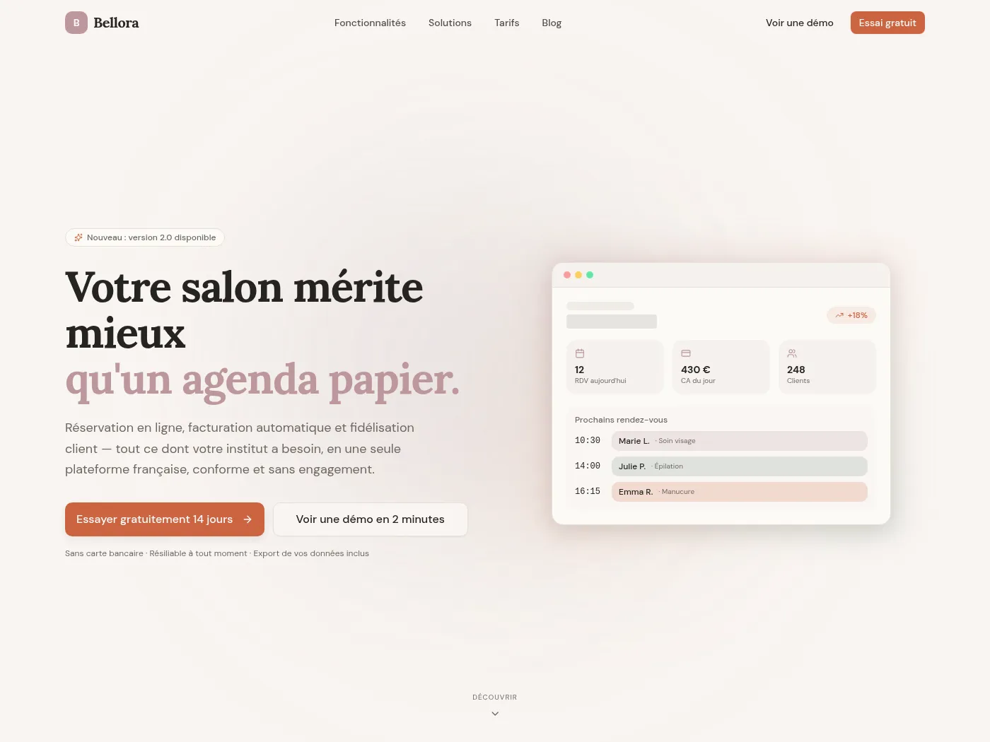 Bellora — Salon & Spa SaaS