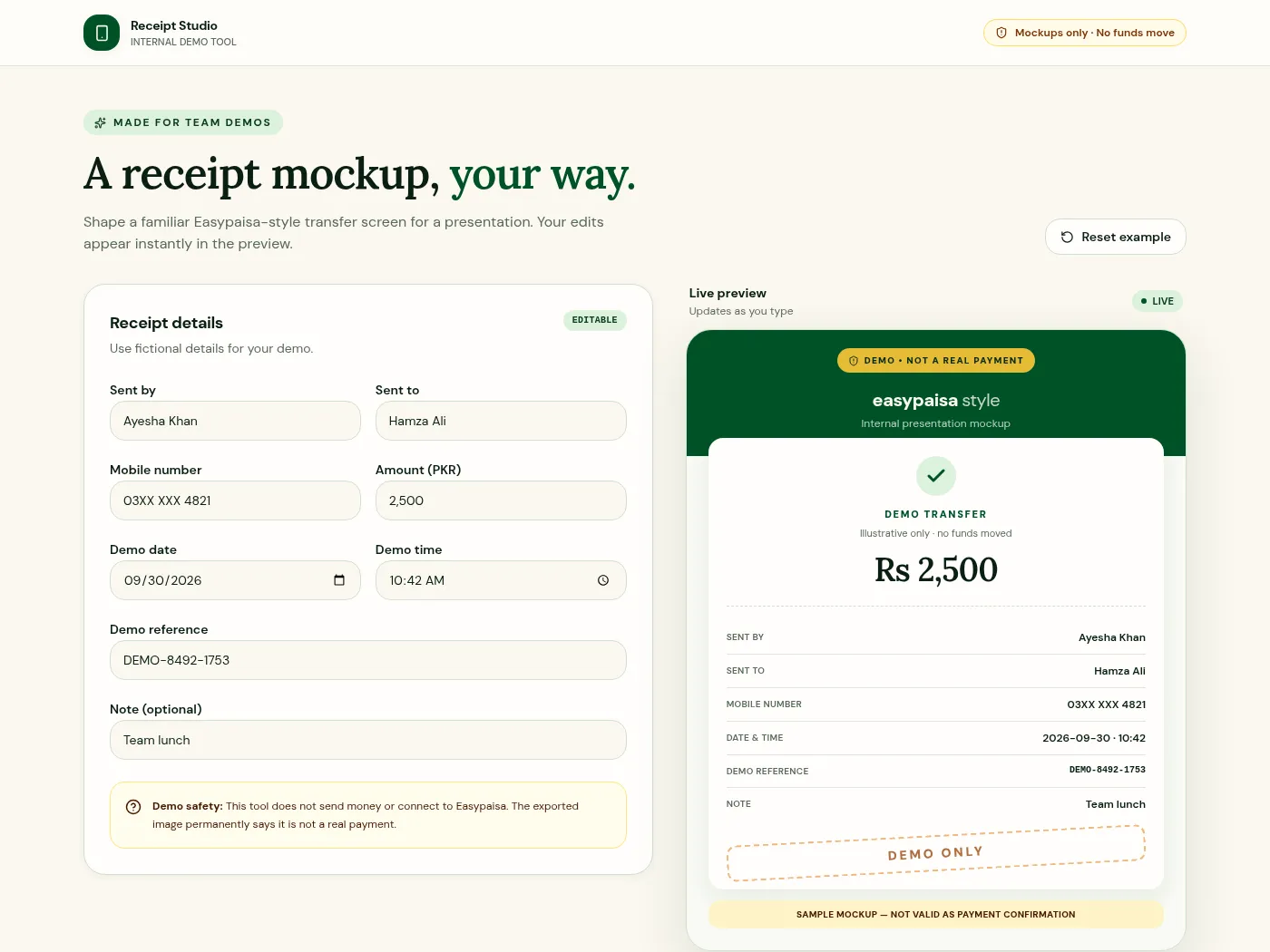 Easypaisa Mockup Maker