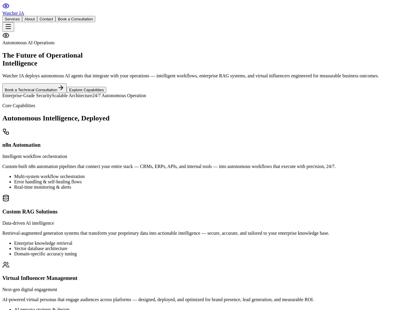 Watcher IA Web Experience
