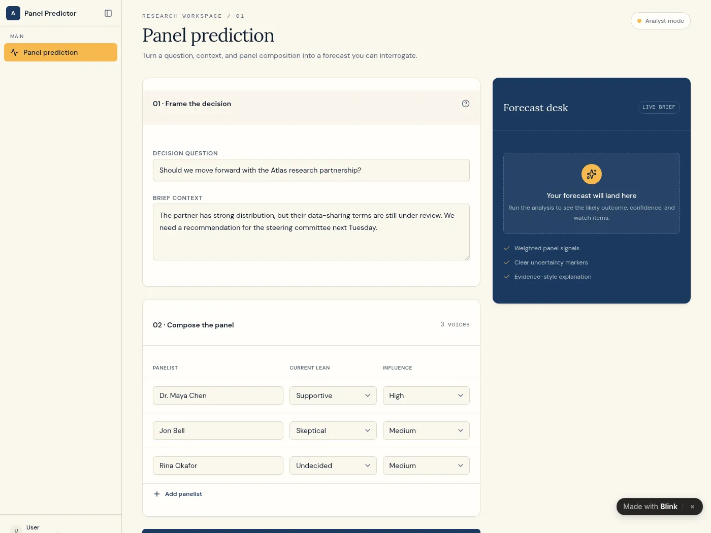 AI Panel Predictor