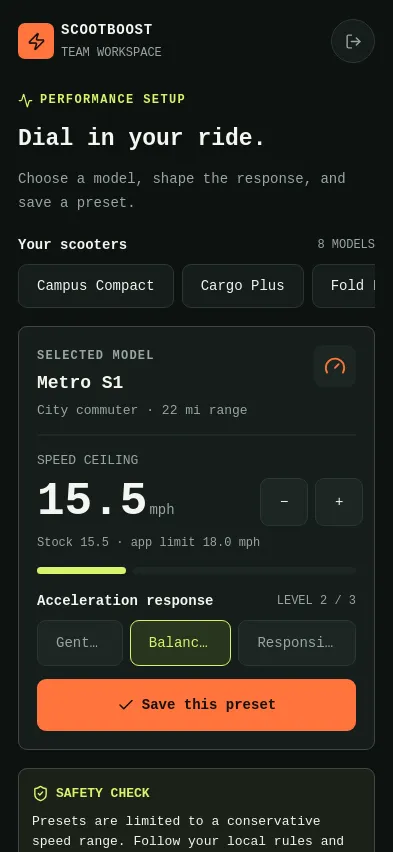 ScootBoost Tuner