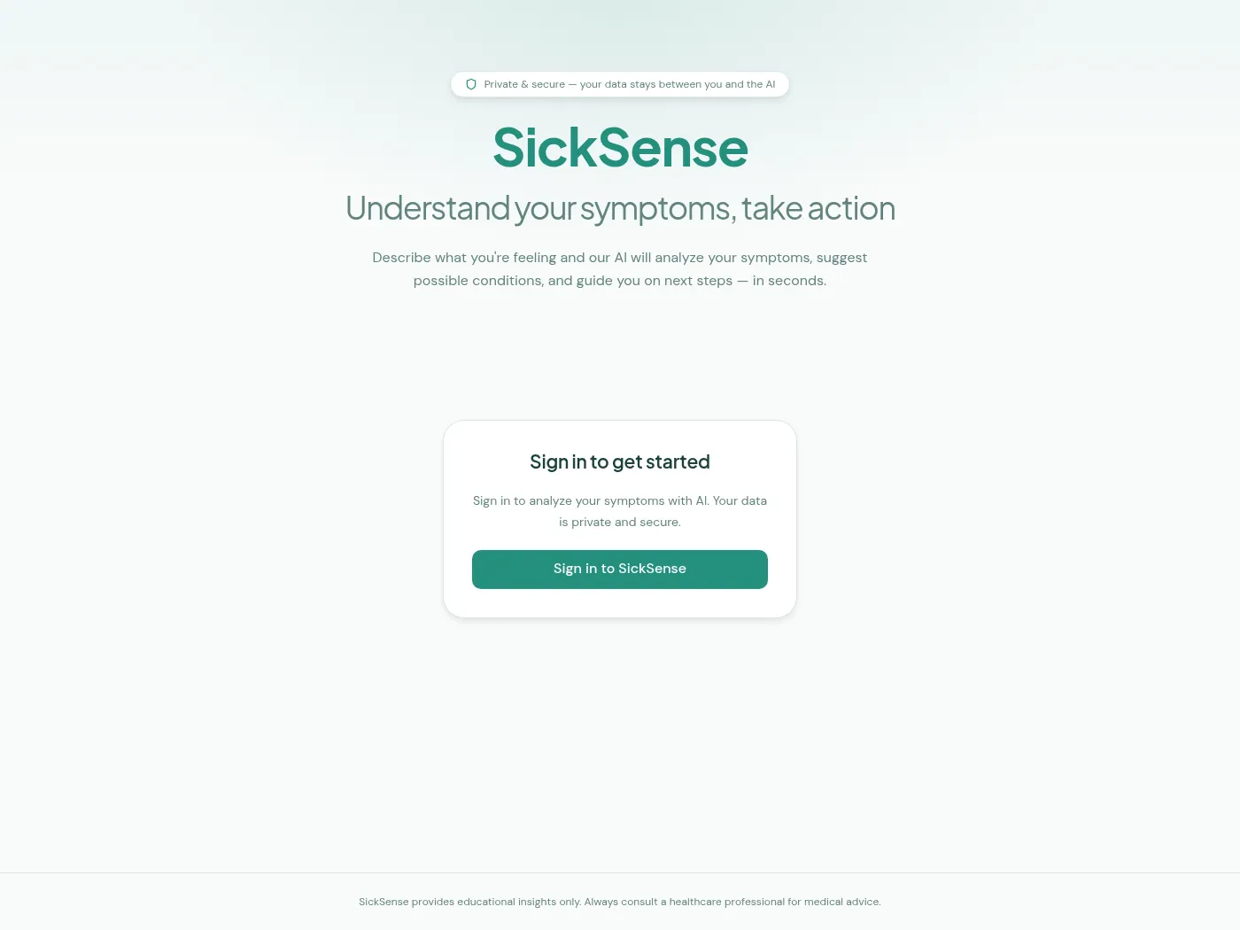 SickSense App