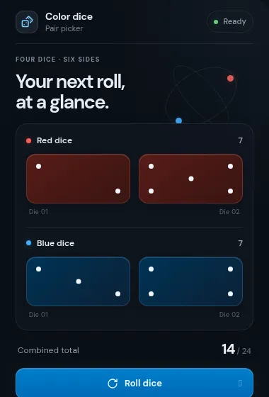 Color Dice Pair Picker