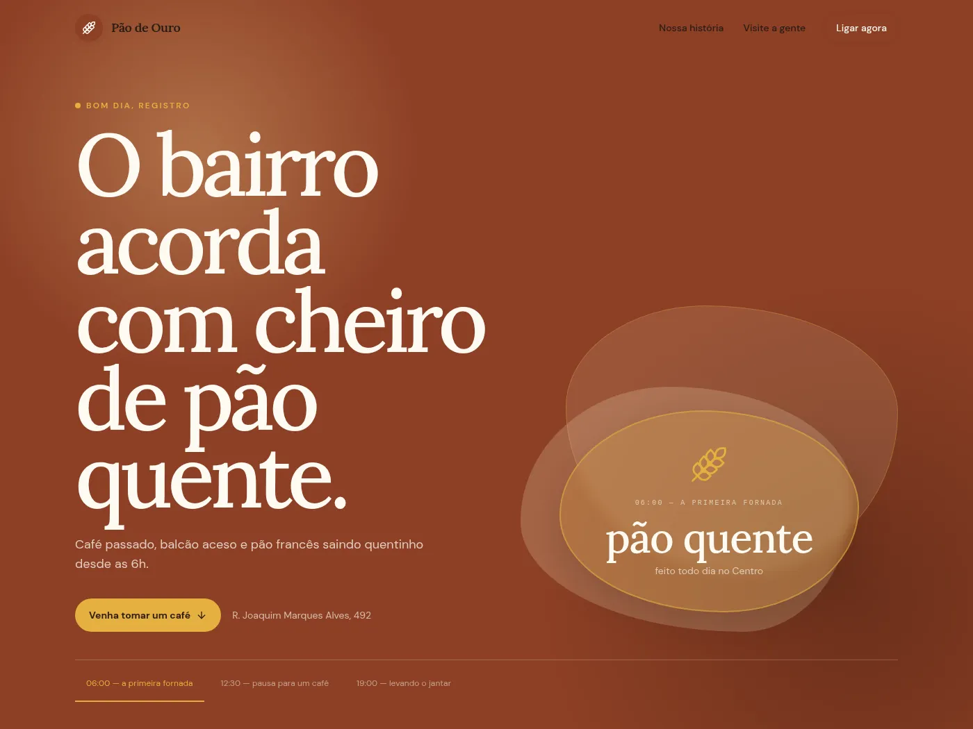 Padaria Pão de Ouro Site
