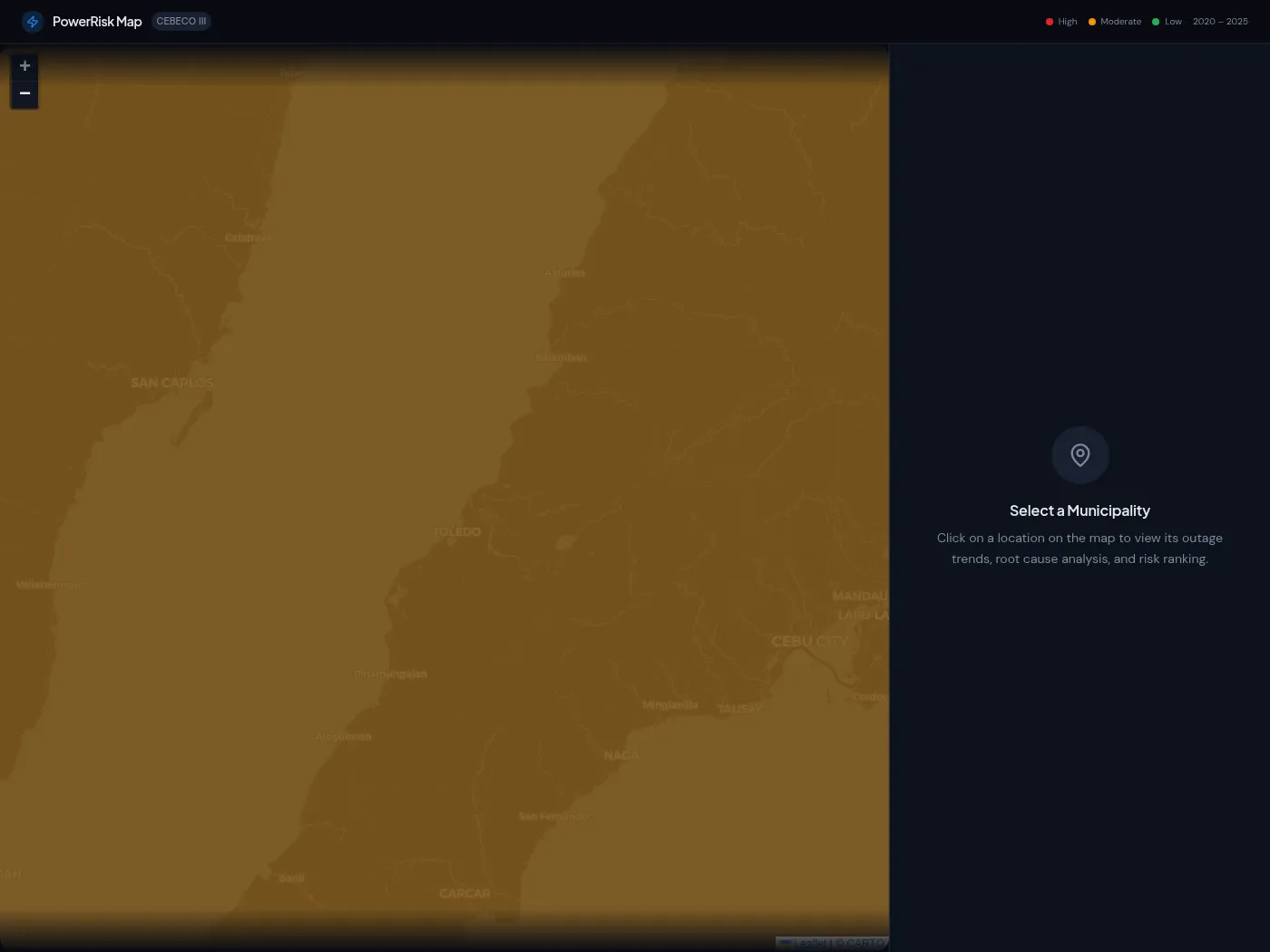 PowerRisk Map Dashboard