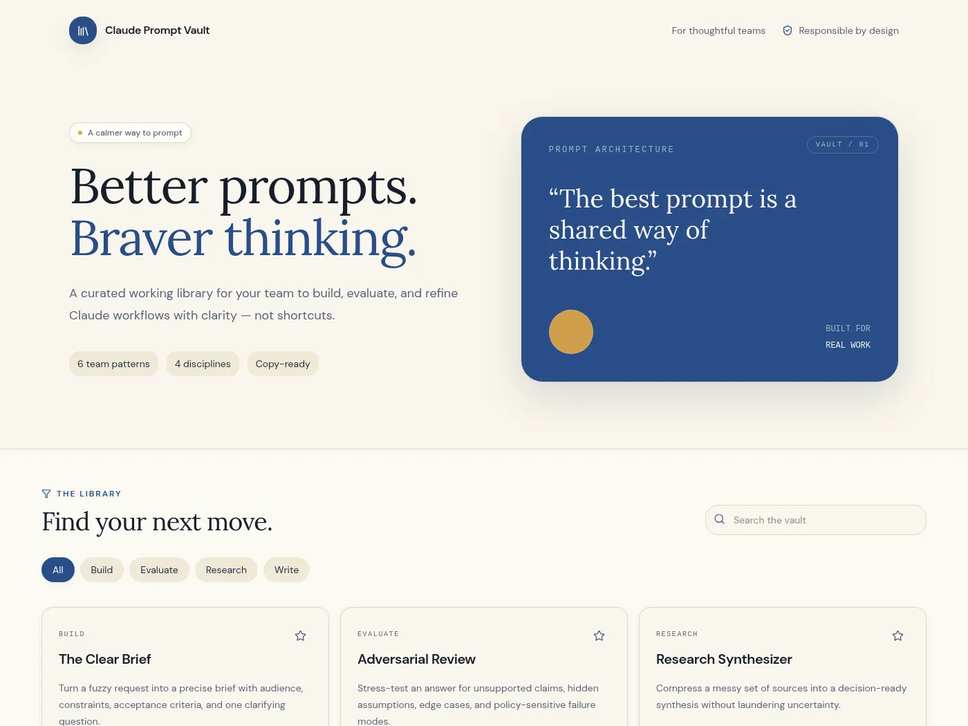 Claude Prompt Vault