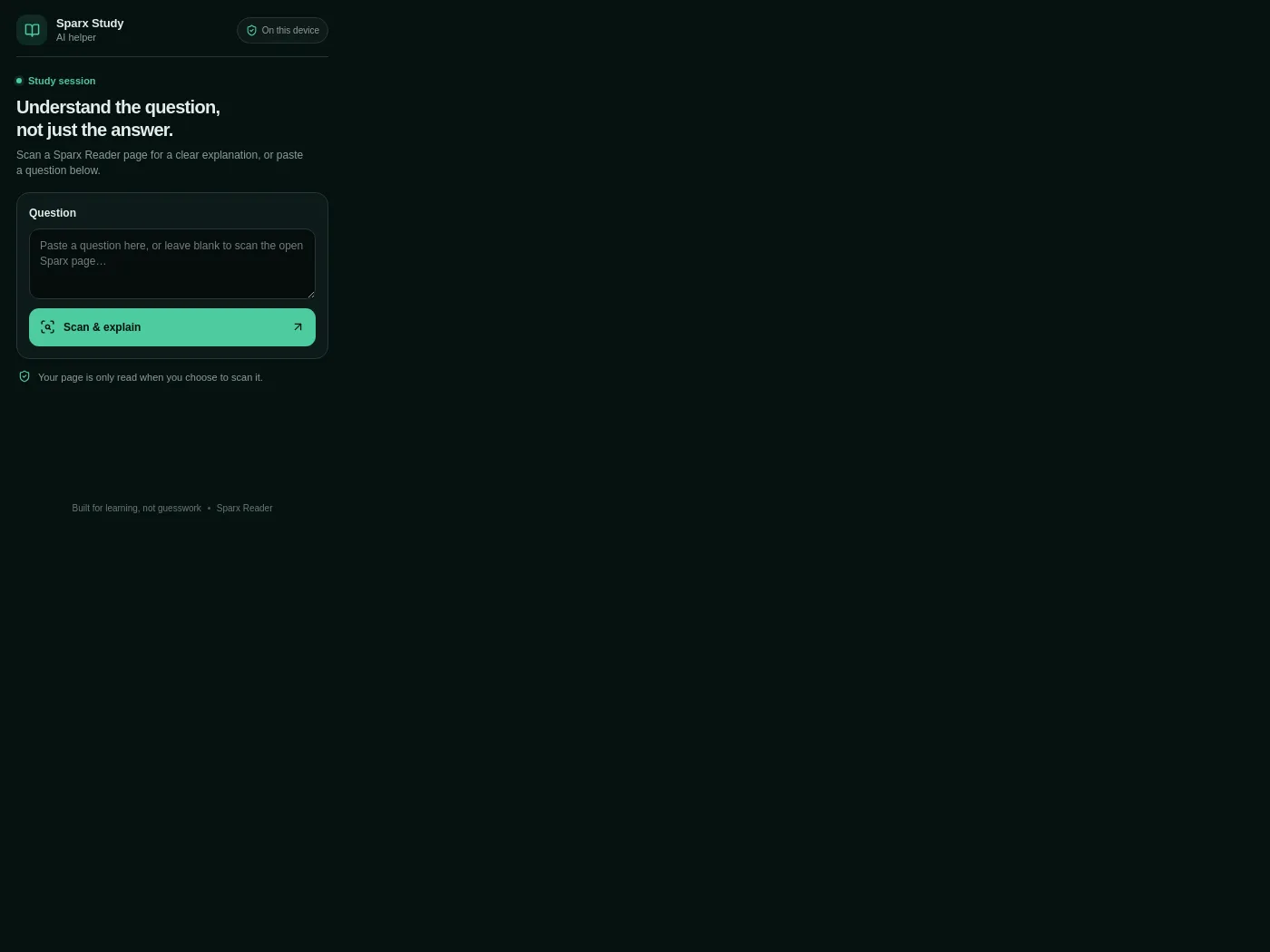 Sparx Study AI Helper