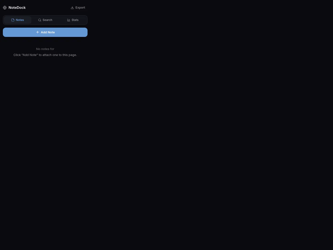 NoteDock Extension