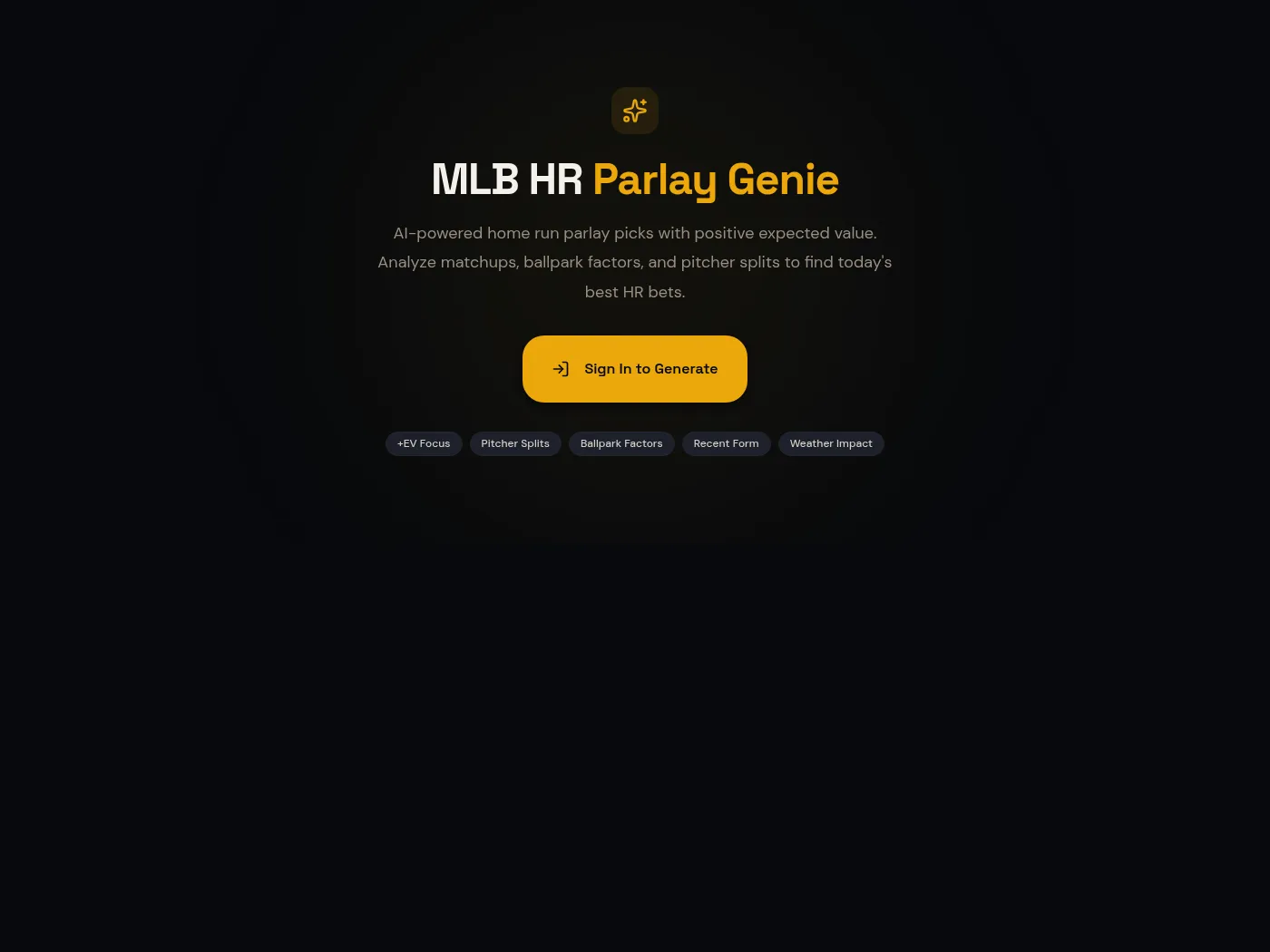 MLB HR Parlay Genie
