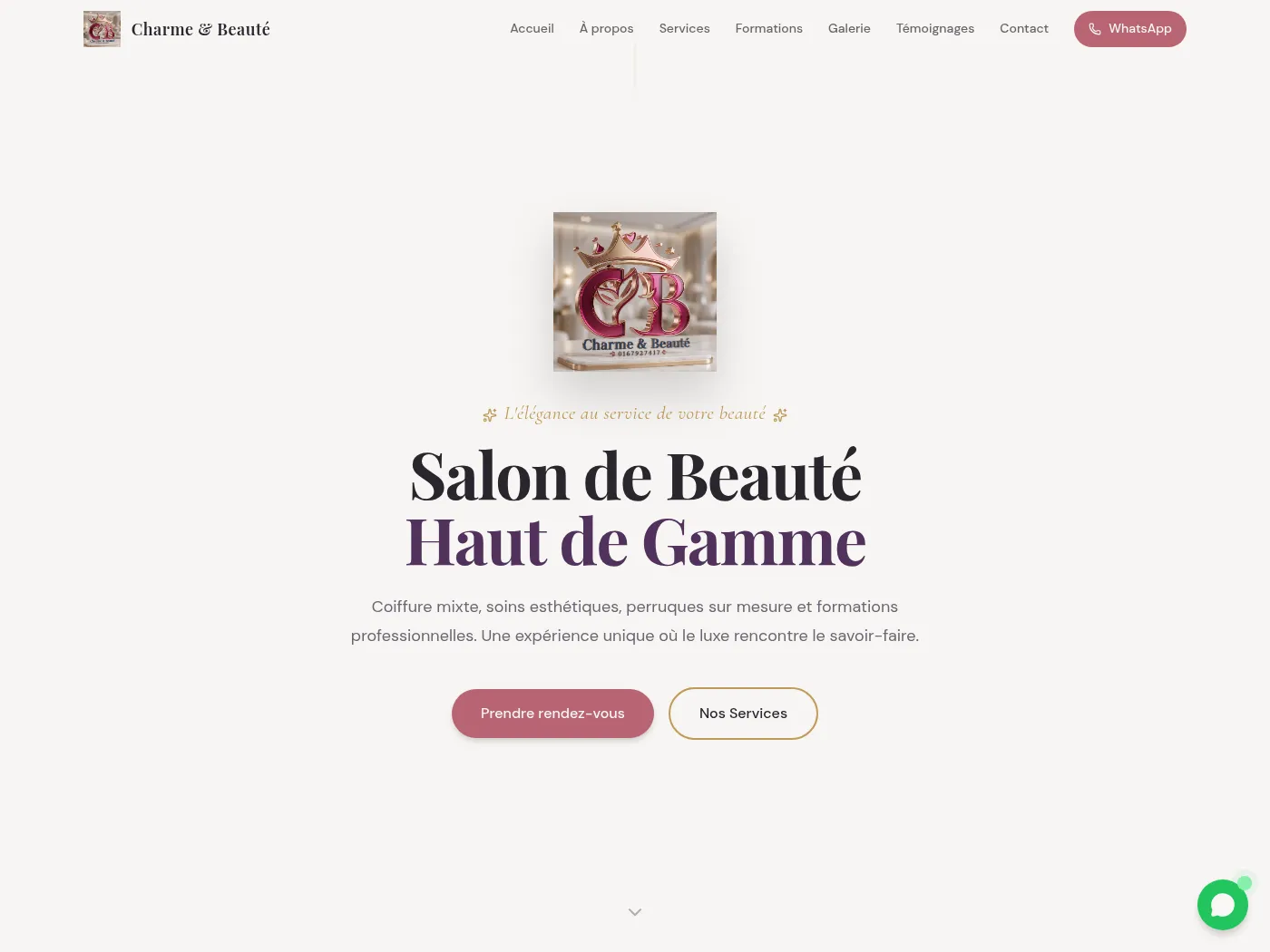 Charme & Beauté Luxe Web