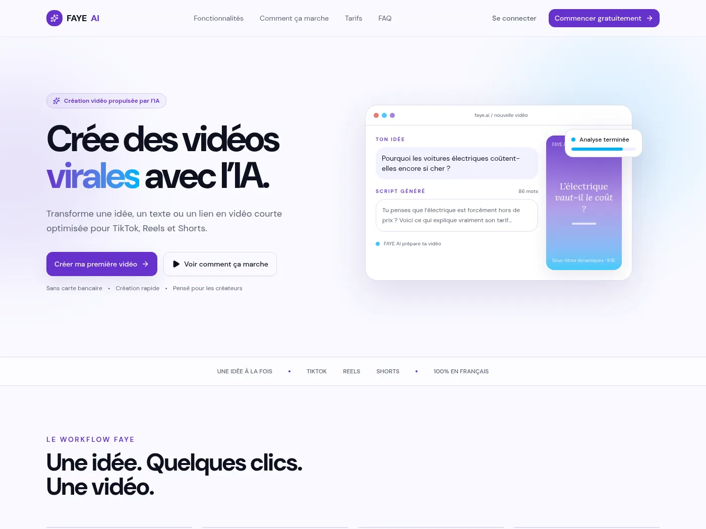 FAYE AI Video SaaS