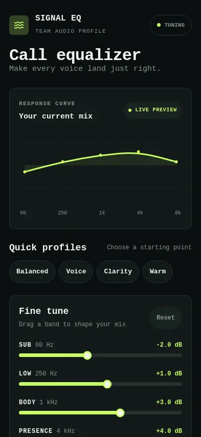 Discord Audio Equalizer