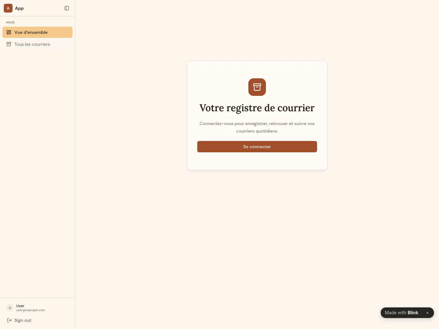Courrier Tracker App