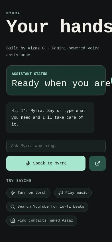 Myrra AI Voice Assistant
