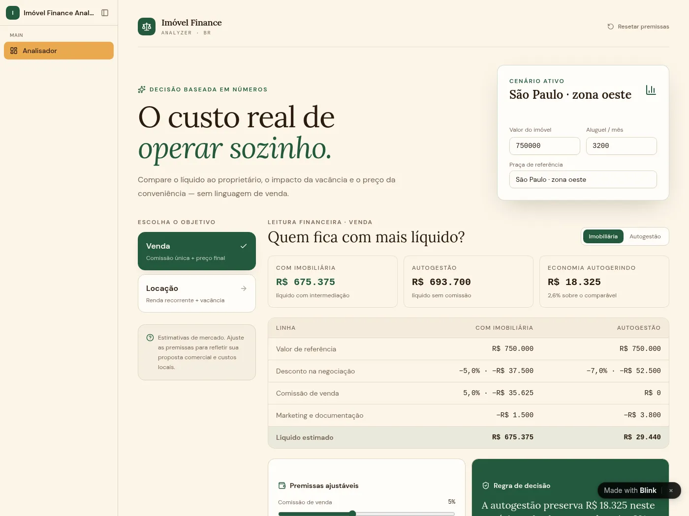 Imóvel Finance Analyzer
