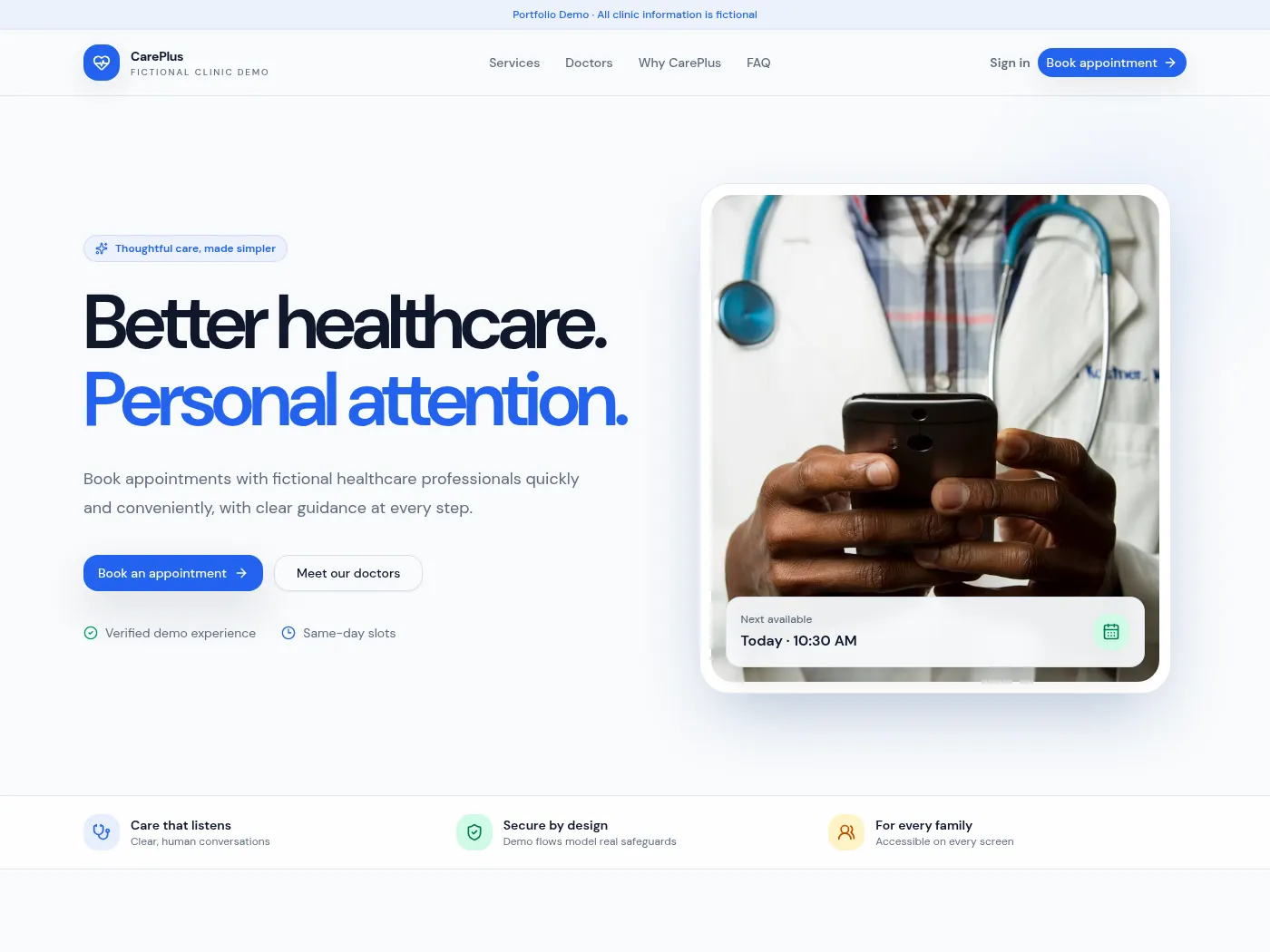 CarePlus Clinic PWA
