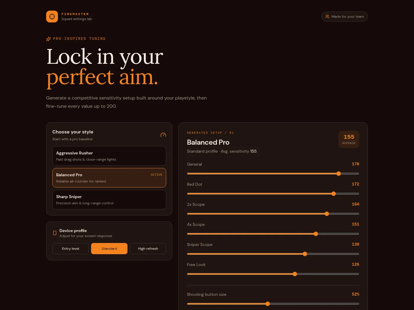 FireMaster Settings Generator