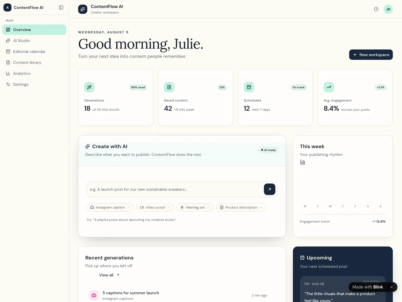 ContentFlow AI Platform