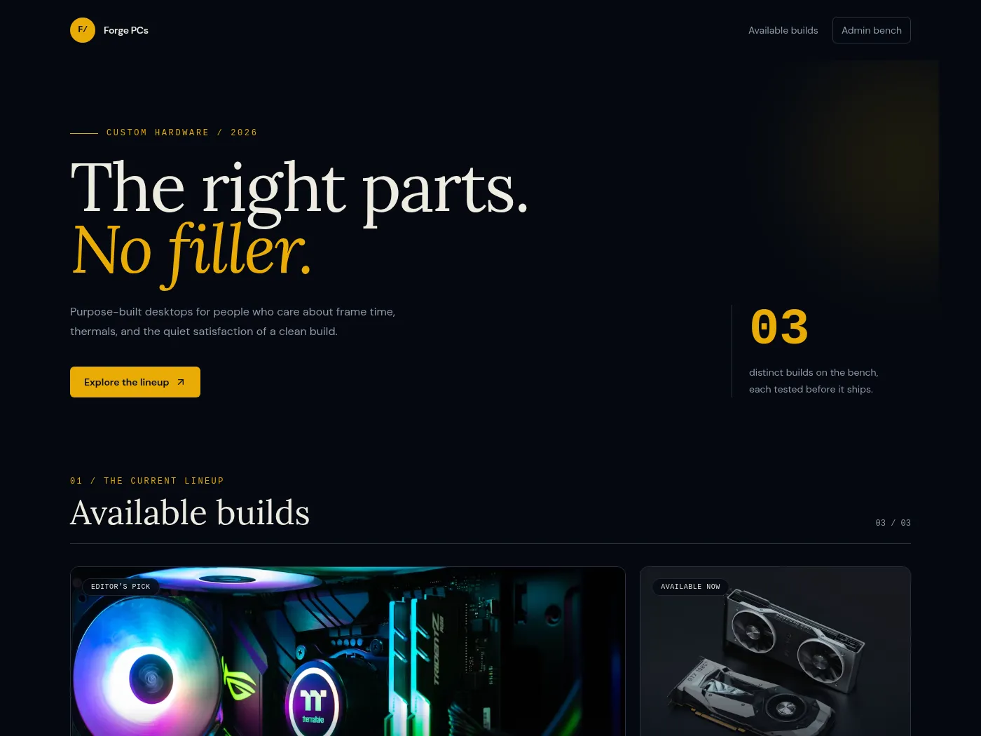 Custom PC Storefront
