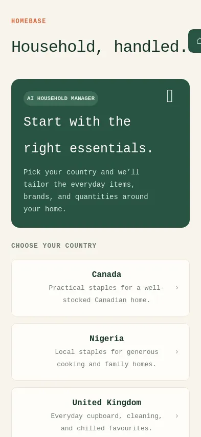 Family Necessities Tracker